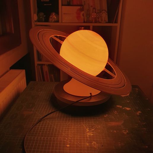 🪐 Planet Lamp -- Saturn -- 3D Print Ready Night Light -- NASA Realistic ...