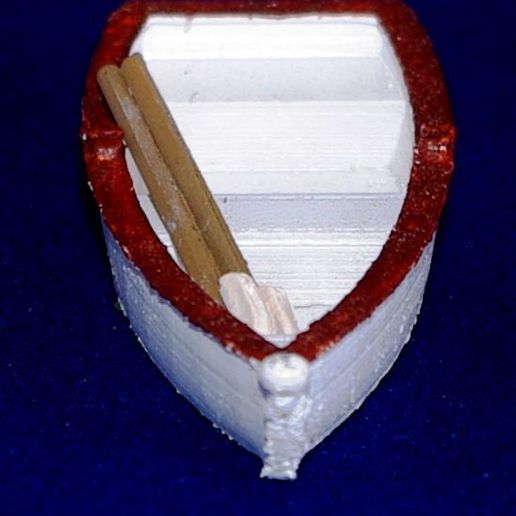 🚣 1/87 (HO) Scale - Rowing Boat・ STL File for ・Cults