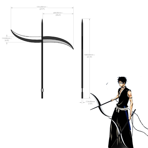 ⚔️ Kazeshini (Bleach)・Free STL File for 3D printing・Cults