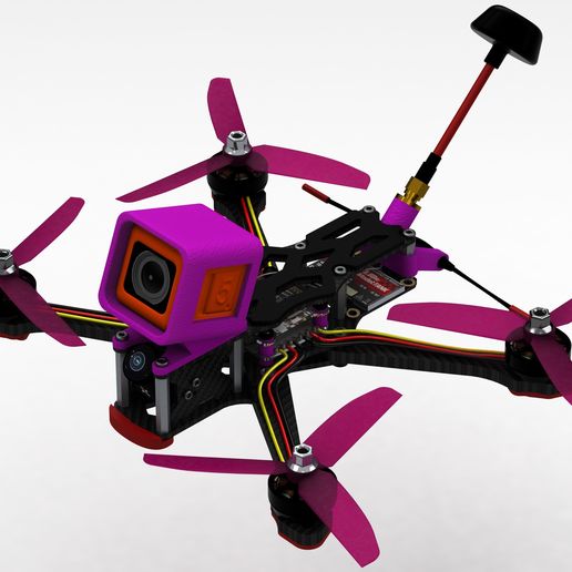 👽 Drone Racer Solidworks・Archivo 3D para ・Cults