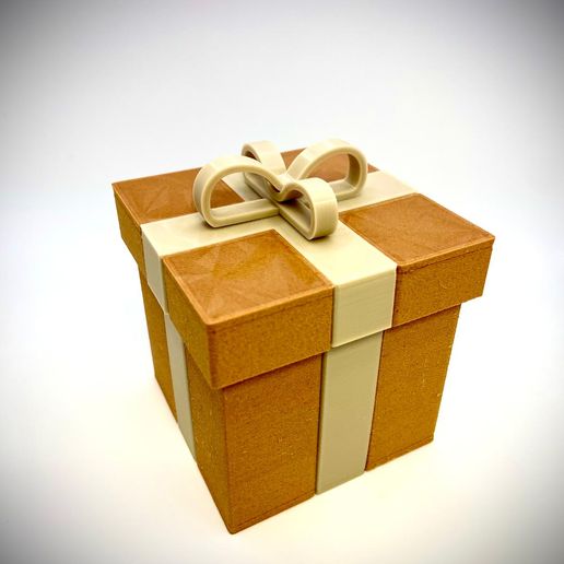 STL file Square Christmas gift 🟪 ・3D printer design to download・Cults