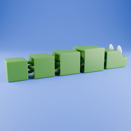 🐍 Articulated Cube Snake・Free STL File for 3D printing・Cults