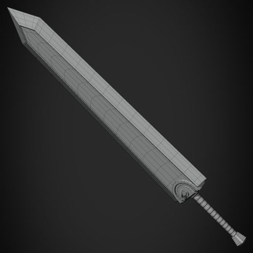 🐉 Berserk Guts Dragon Slayer Sword for Cosplay・ STL File for 3D ...