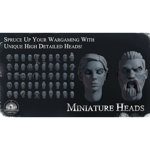 💂 Alternative 28mm Miniature Head Set・ 3D File for 3D printing・Cults