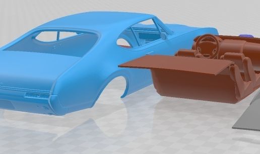 🚗 Oldsmobile Cutlass 442 3817 Holiday Coupe 1966 Printable Car・ 3D File ...