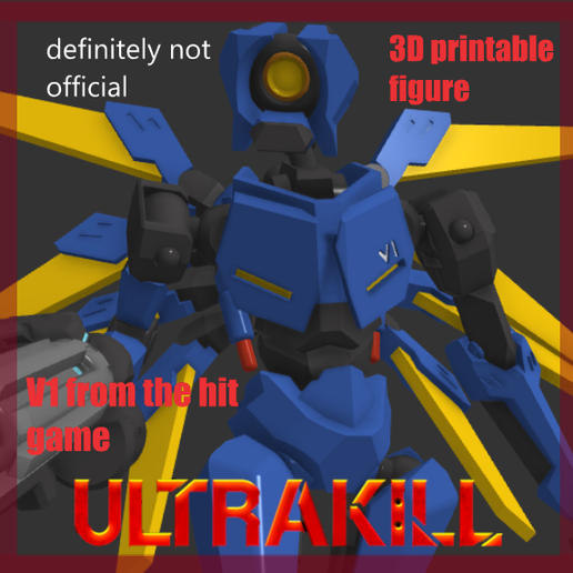 👾 Ultrakill v1 buildable model kit figure・Free 3D File for 3D printing ...