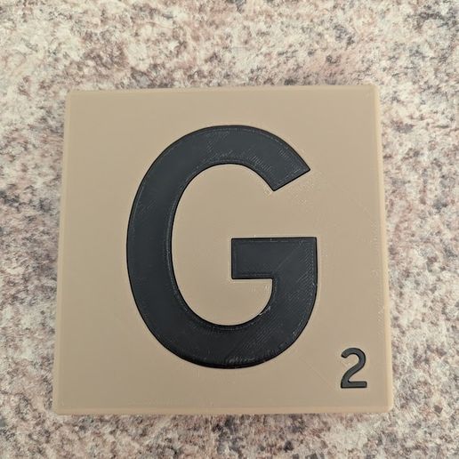 🎨 Letter G Scrabble Tile・ STL File for 3D printing・Cults
