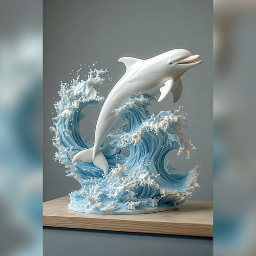 🐬 Dolphin decor・ STL File for 3D printing・Cults