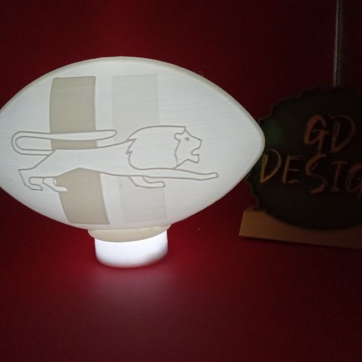 STL file Retro Detroit Lions NFL FOOTBALL LIGHT 🏈 ・3D print object to ...