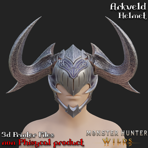 🪖 Arkveld Cosplay Helmet Monster Hunter Wilds・ 3D File for 3D printing ...