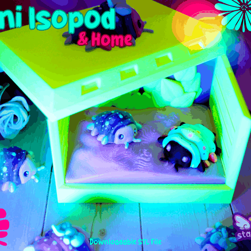 📁 Mini Isopod Flexi + Home STL FILE ONLY・ 3D File for 3D printing・Cults