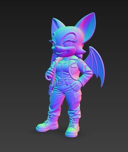 🦇 Rouge the Bat – Indiana Jones Style 3D Collectible Figure・ STL File ...