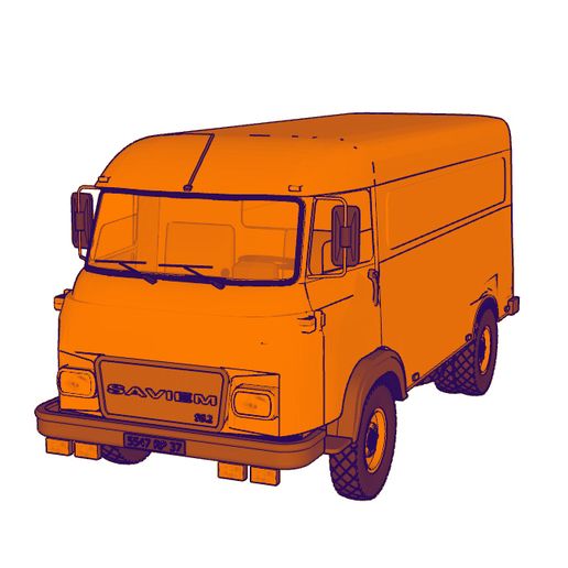 🚐 Saviem SG2 Van・ STL File for ・Cults