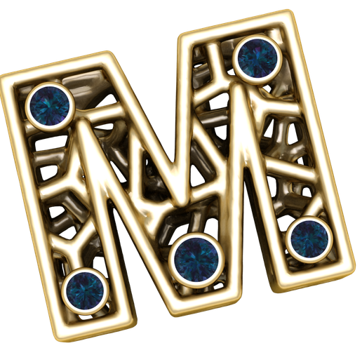 STL file SIMPLE ALPHABET M PENDANT 3D PRINTABLE MODEL 🔑 (OBJ)・3D print ...