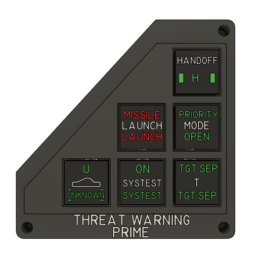 ⚠️ F-16 Cockpit Center: Threat Warning Prime Panel・ STL File for 3D ...