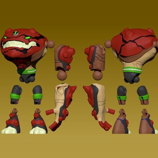 👽 Gravattack - Ben 10 - Articulated・ STL File for 3D printing・Cults