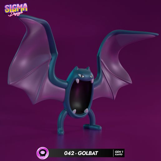 🐉 pack - zubat golbat・ 3D File for 3D printing・Cults
