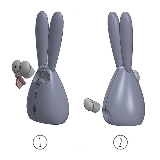 🐇 Minimalist Easter Bunny – Rabbit 3D Print Files (STL & 3MF) – 2 ...