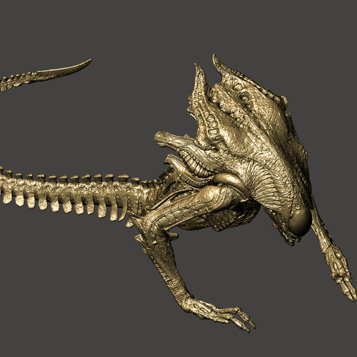 👸 TITAN XENOMORPH QUEEN ALIEN - ALIENS DARK DESCENT ULTRA DETAILED STL ...