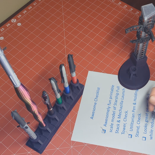 🖊️ Starship Pen & OLM Mechazilla Stand #spacex #elonmusk #fullstack ...