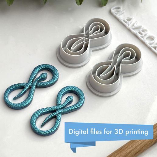 3D file Infinity snake polymer clay cutter - ten sizes ♾️ ・3D printable ...
