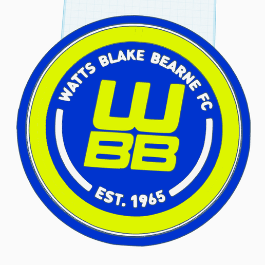 🔙 Watts Blake Bearne FC 29cm Wall Plaque with keyhole in back・ STL File for 3D printing・Cults