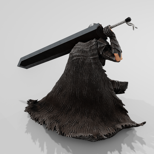🐉 GUTS - BERSERK ARMOR WITH DRAGON SLAYER - FAN PRINT FIGURE - ABYSS ...