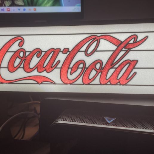 🖼️ Vintage Coke Sign Lightbox・ STL File for 3D printing・Cults