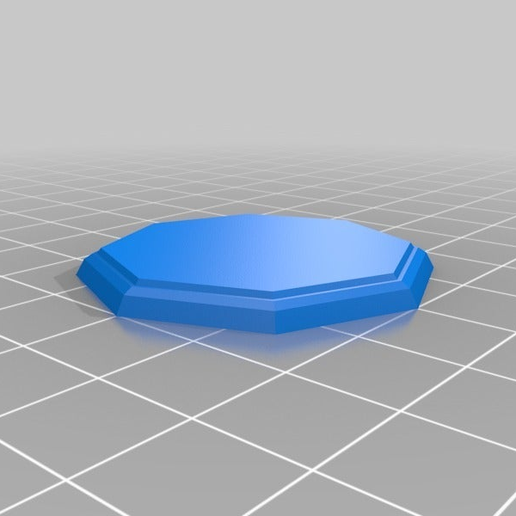 🎲 Octagon Base Hi Res・Free STL File for ・Cults