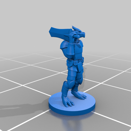 🐉 Blue Dragon Playing D&D・Free STL File for 3D printing・Cults