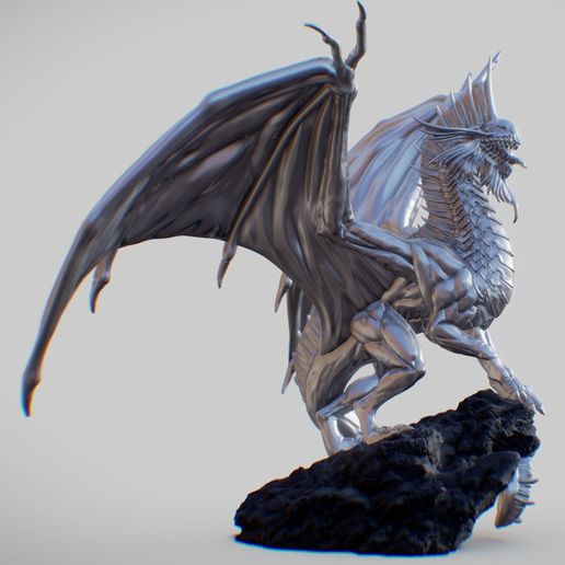 3D file Silver Dragon STL Miniature for 3d Printing 🐉 ・3D printable ...