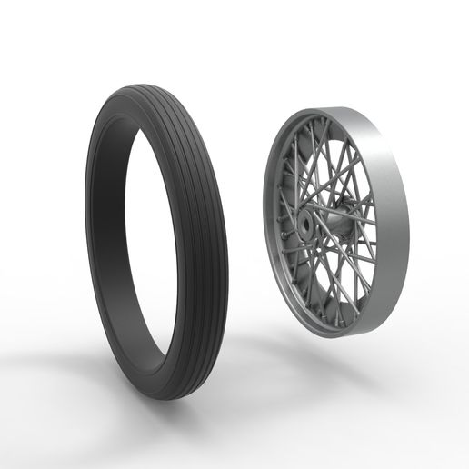 🛞 Front wire wheel of vintage dragster Version 2 Scale 1:25・ 3D File ...
