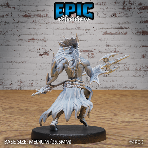 🔱 Atlantean Merfolk Trident ‧ DnD Miniature ‧ Tabletop Miniatures ...