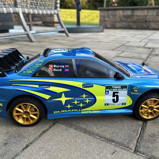 STL file HPI WR8 Subaru 2006 WRC style rear wing spoiler 🪶 ・3D printing ...