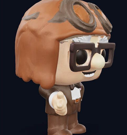 ⬆️ Pop! Carl (Disney Pixar UP) 3D Model・Archivo STL para Impresión 3D・Cults