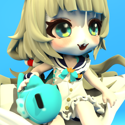 👾 Sameko Saba Chibi・ 3D File for 3D printing・Cults