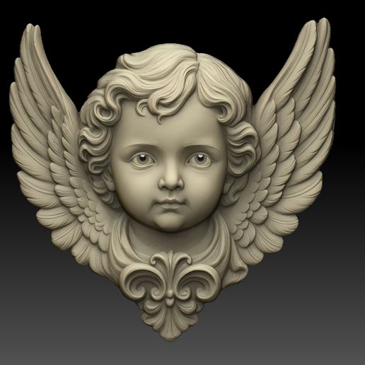cherub statue face