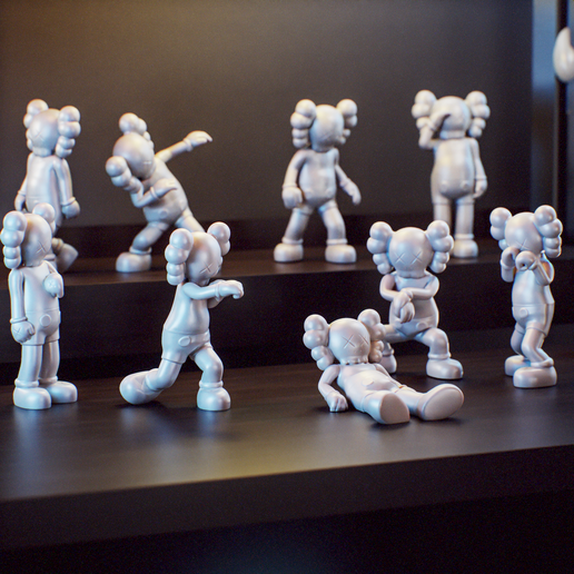 🦸‍♀️ Kaws Companion x 9 mega pose bundle pack・ STL File for 3D printing ...