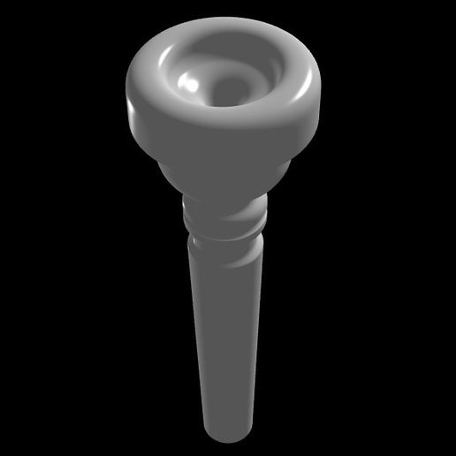 🎺 Yamaha 5A4 trumpet mouthpiece 3D rendering・Free STL File for 3D ...
