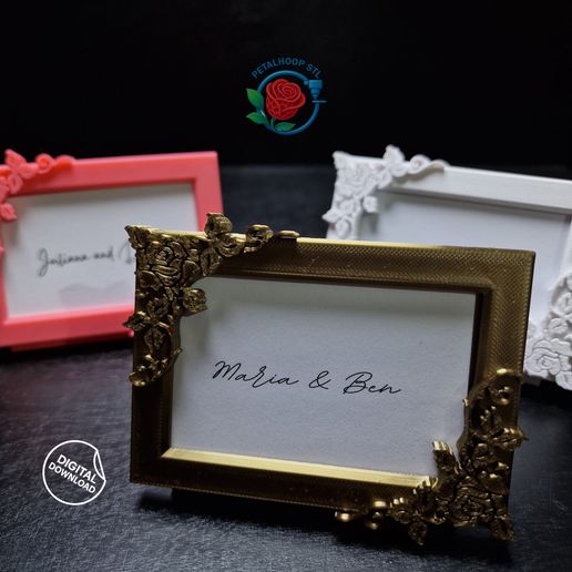 💒 Wedding Party Table Decor - Table Name Card Holder, Business Card ...