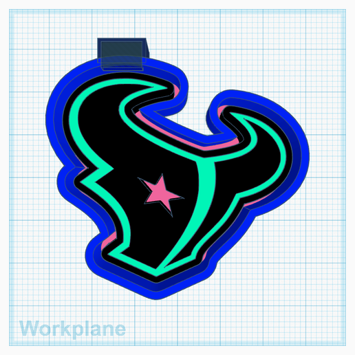 Fichier STL Houston Texans Bull 🐂 ・Plan imprimable en 3D à télécharger ...