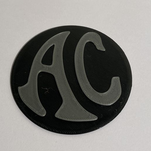Free STL file AC car badge for wheel chock 🚗 ・Design to download and 3D ...