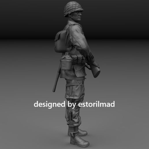 🫡 WW2 AMERICAN PARATROOPER 101 CARENTAN PATROL v4・Fichier STL pour ...