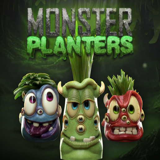 👹 Monster Planters・ 3D File for 3D printing・Cults