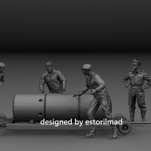 🫡 WW2 BRITISH CREW PACK RAF LOGISTICS MAINTENANCE SPITFIRE v2・ STL File ...