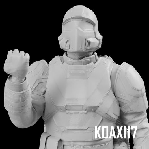 🫡 Helldivers 2 - Helldiver Saluting・ STL File for 3D printing・Cults