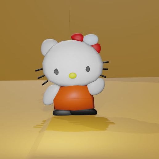 OBJ file Hello kitty 👋 ・3D printer design to download・Cults