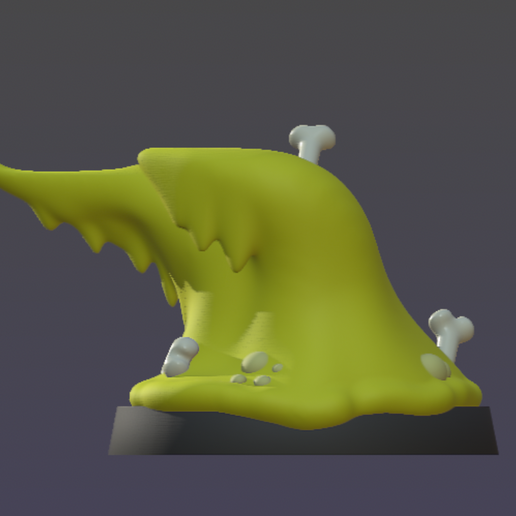 👹 Ochre Jelly / Ochre Slime Monster Miniature・ STL File for 3D printing ...