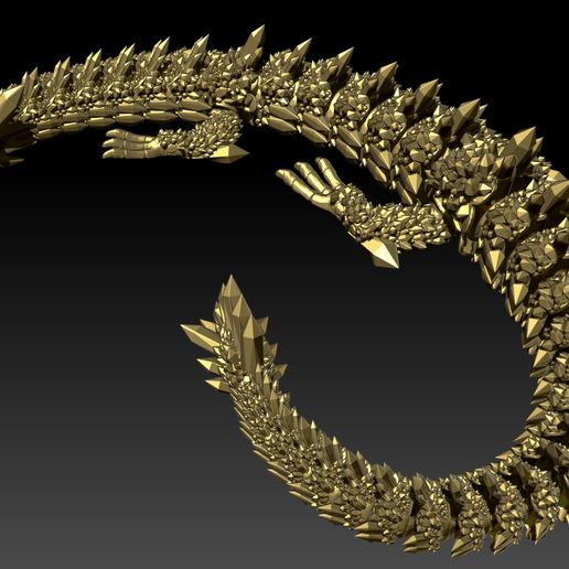 🐉 ARTICULATED DRAGON - FLEXI CRYSTAL DRAGON 3D PRINT・ STL File for 3D ...