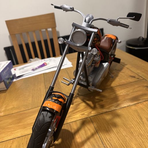 3D printer Big Dog K9 Chopper Motorcycle 3D Model For Print • made with ...